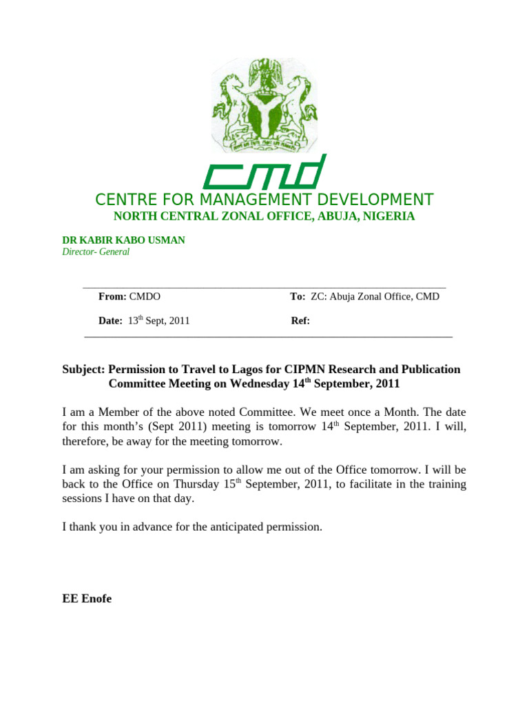 CIPMN - Permission To Travel 4 CIPMN Research | PDF