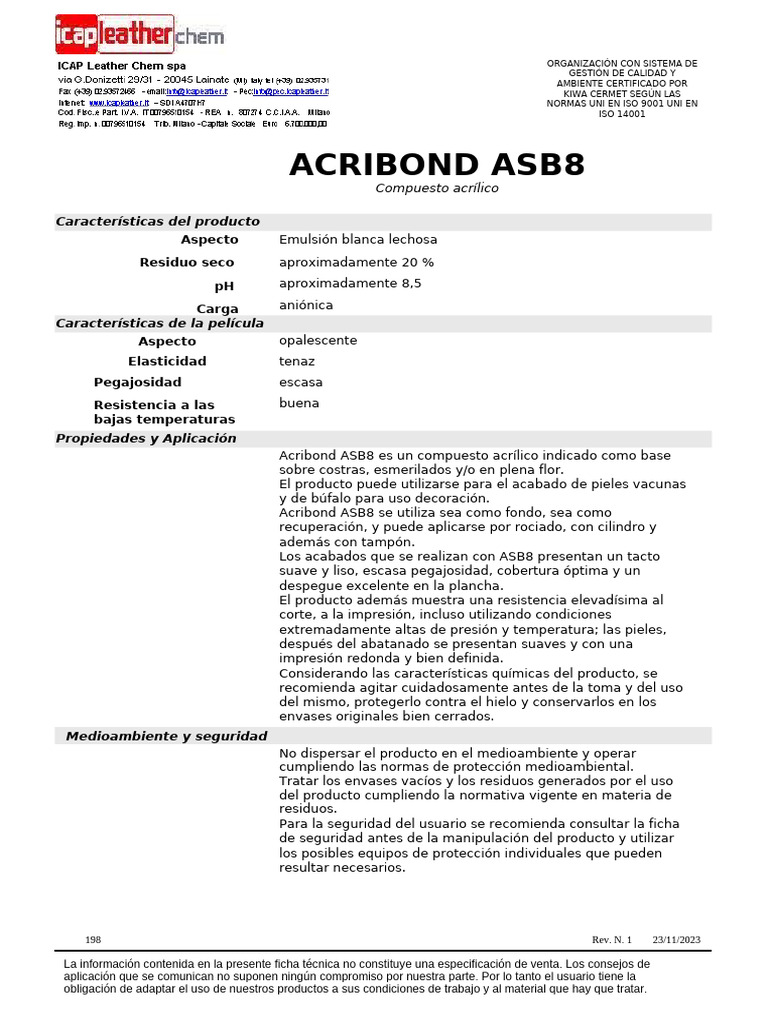 Tds Acribond Asb8-1 | PDF