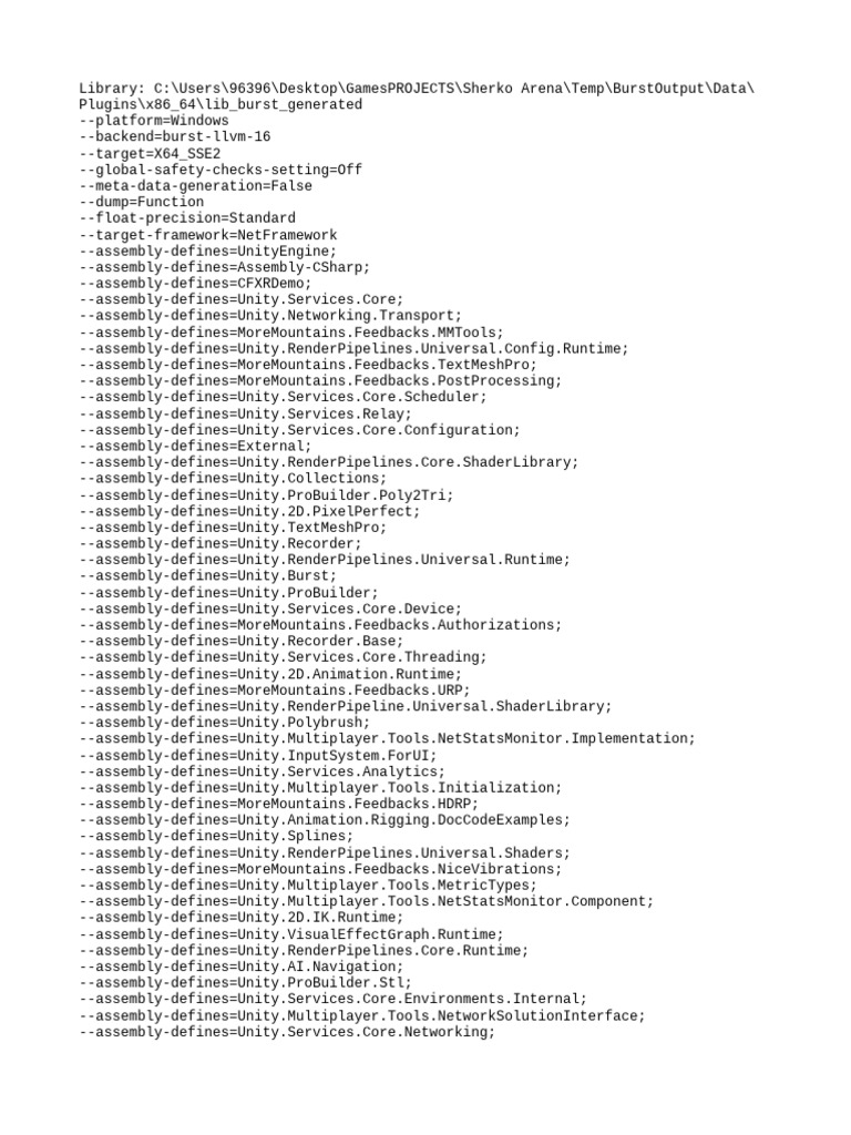 Lib Burst Generated | PDF | Unity (Game Engine) | Json