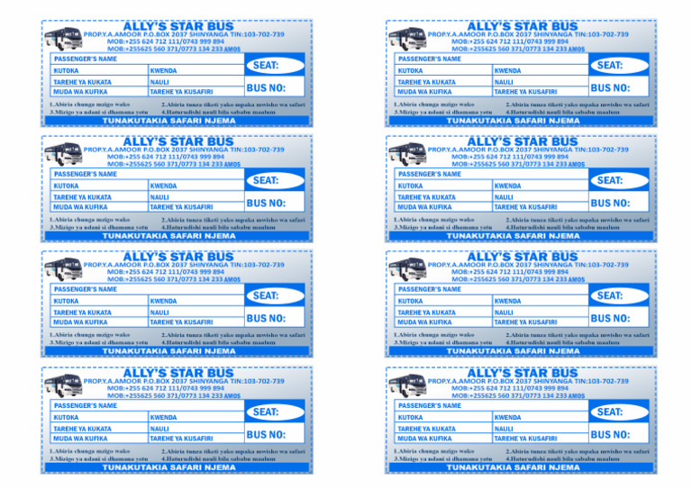 VITABU VYA TIKETI | PDF