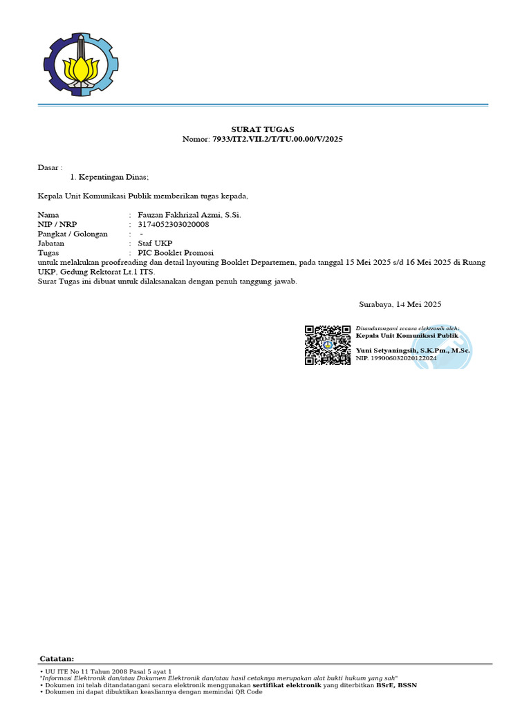 7933 STugas Melakukan Proofreading Dan Detail Layouting Booklet ...