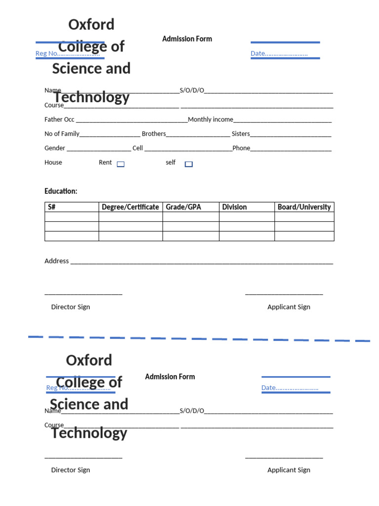 Application Form1 | PDF
