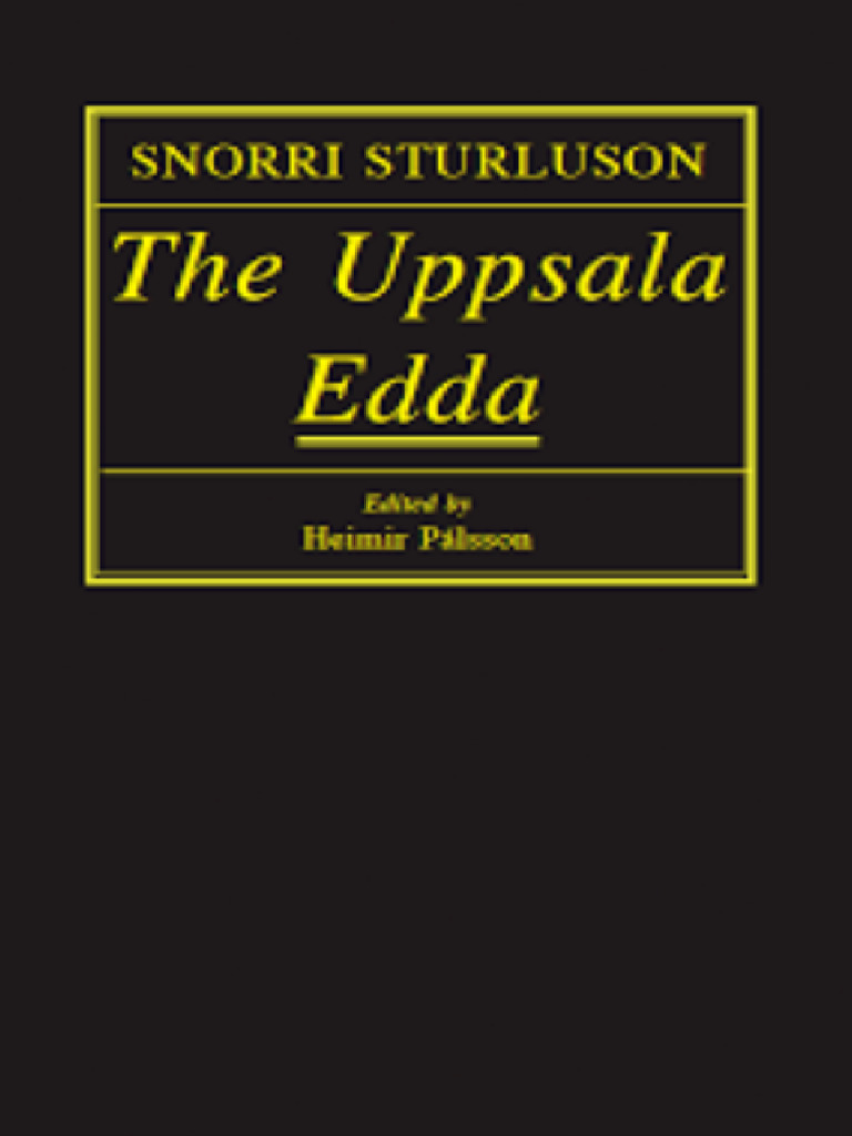 The Uppsala Edda: A Scholarly Edition | PDF | Old Norse Literature