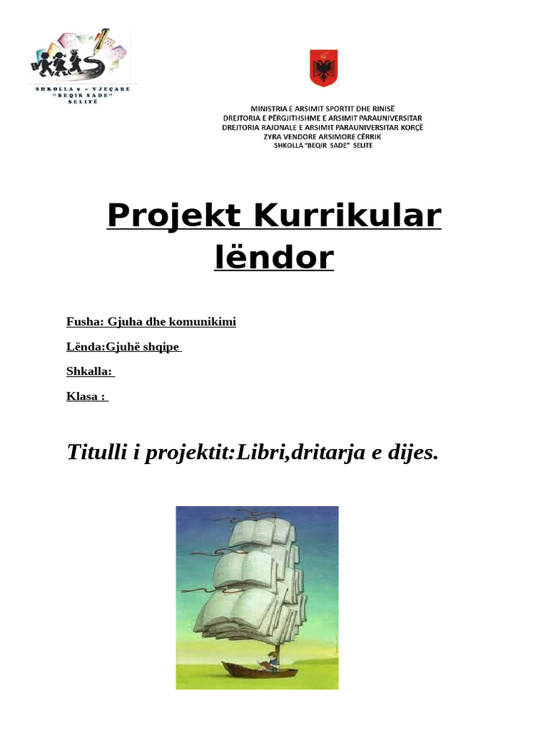Projekt, Libri, Dritarja e Dijes | PDF