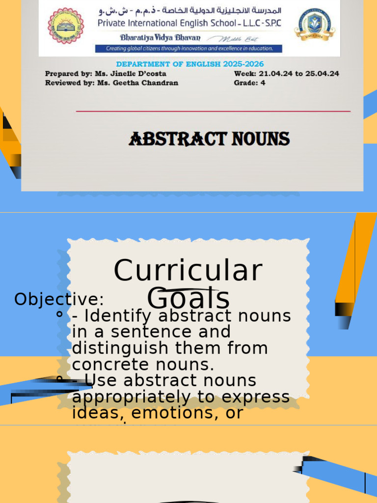 Abstract Nouns | PDF