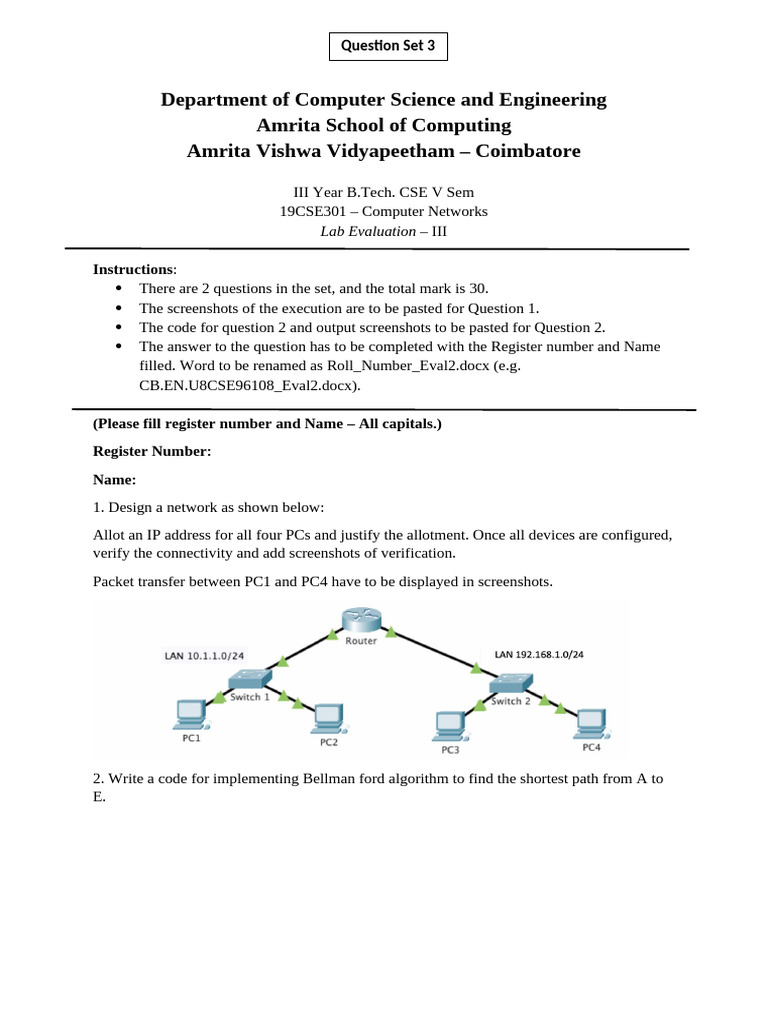 CNlab Eval3 Set3 | PDF