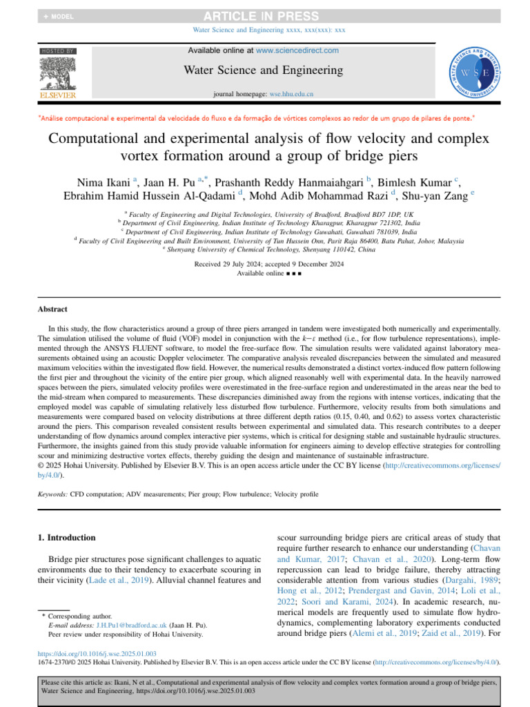 Experimental Analysis Flow Velocity Vortex | PDF | Vortices | Computational Fluid Dynamics