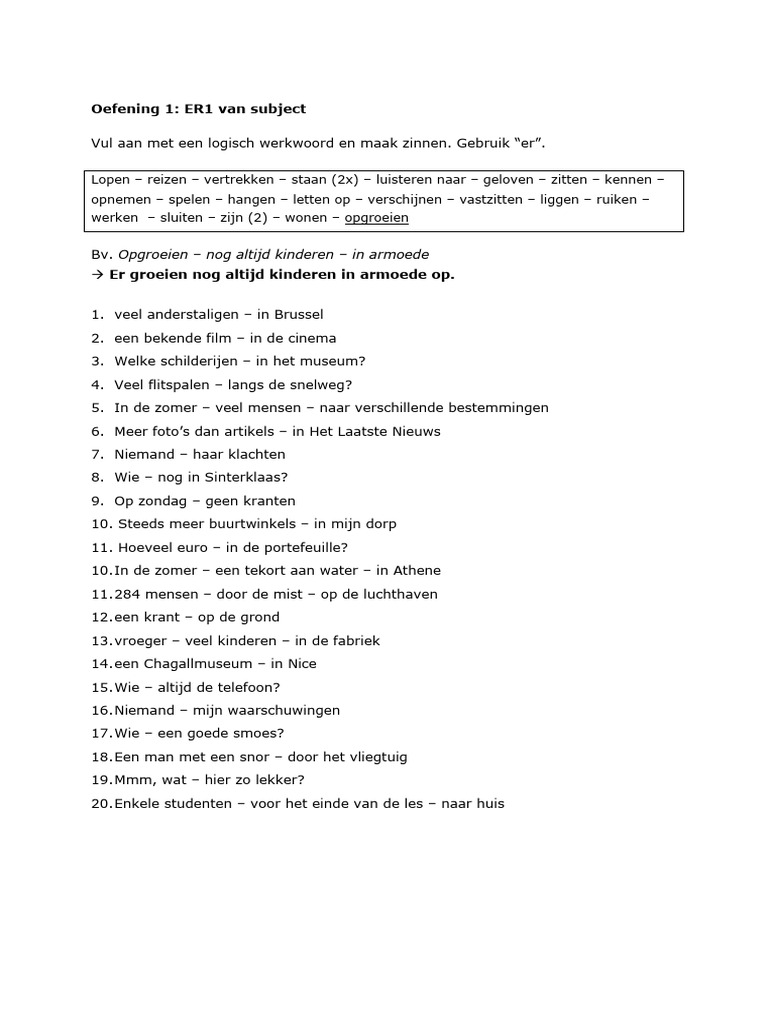 ER 1 - Oefening | PDF