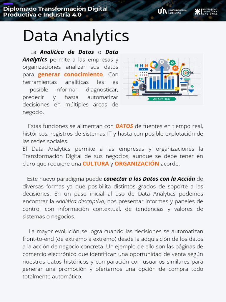 Data Analytics - Clase 1 Resumen | PDF | Análisis de los datos | Datos