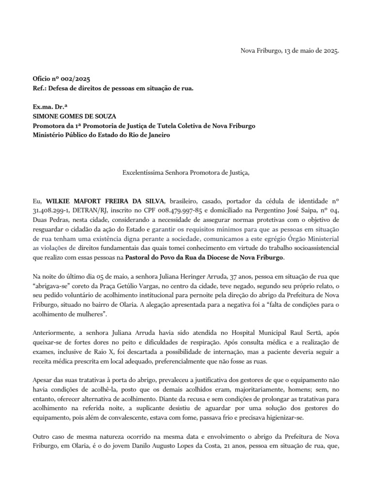 OFICIO 002-2025 - COMUNICADO MPE FINAL Assinado | PDF | Trabalho social | Sociedade