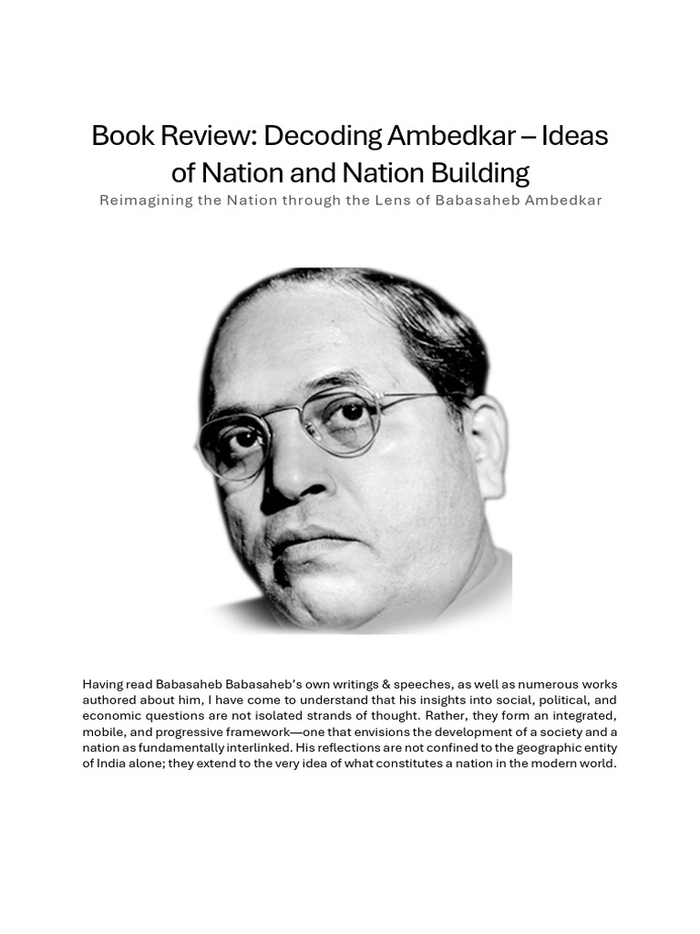 Decoding Ambedkar's Nation-Building Ideas | PDF | Nation | Caste