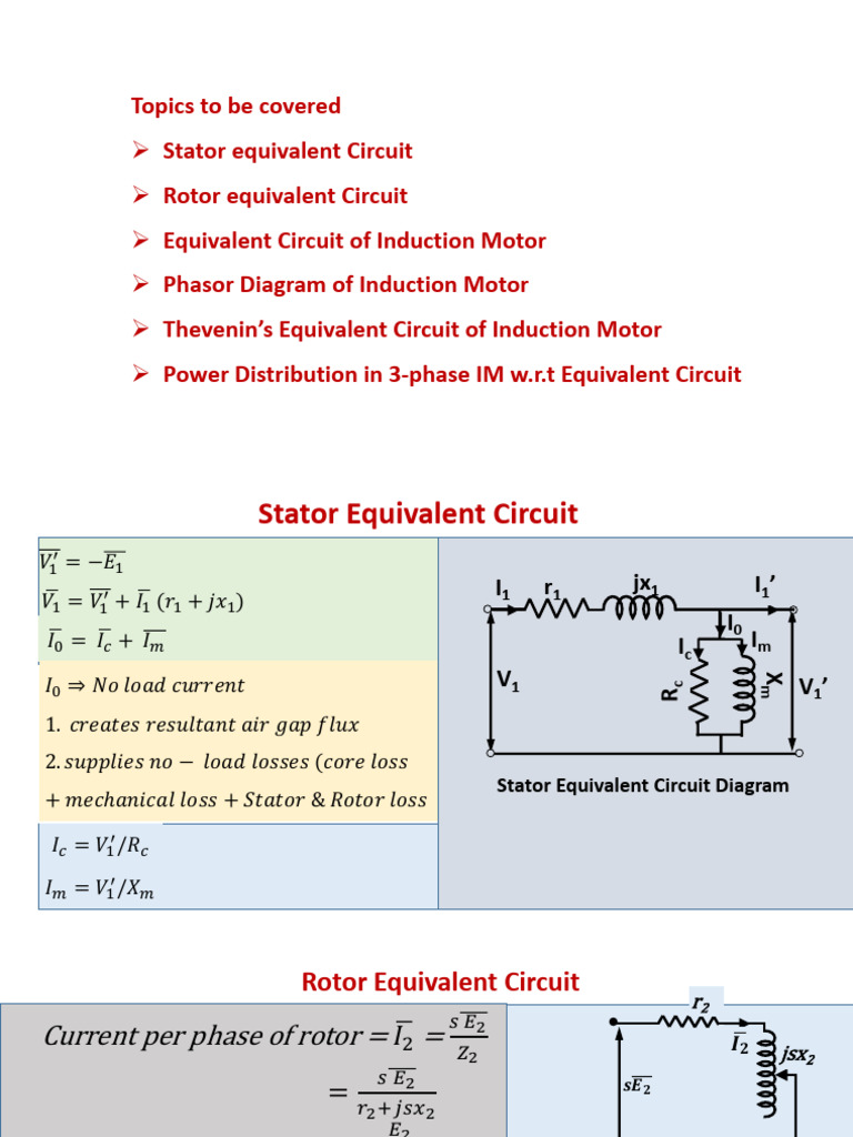 Induction Motor Equivalent Circuit Overview | PDF | Magnetic Devices ...