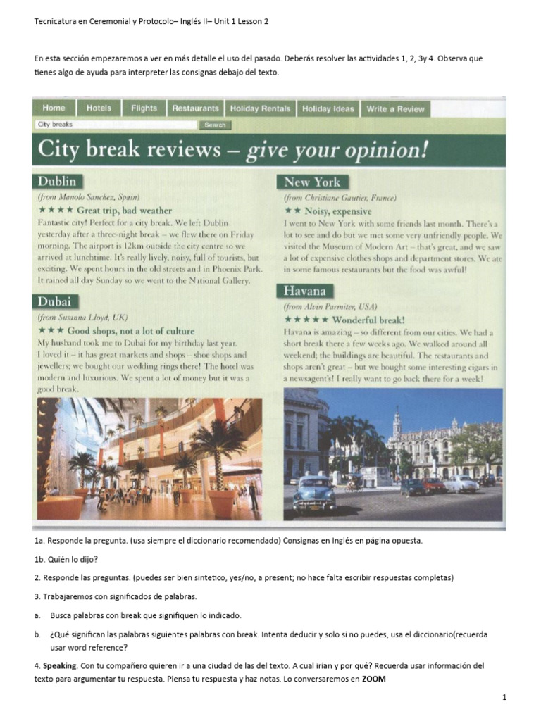 Unit 1 Lesson 2 | PDF