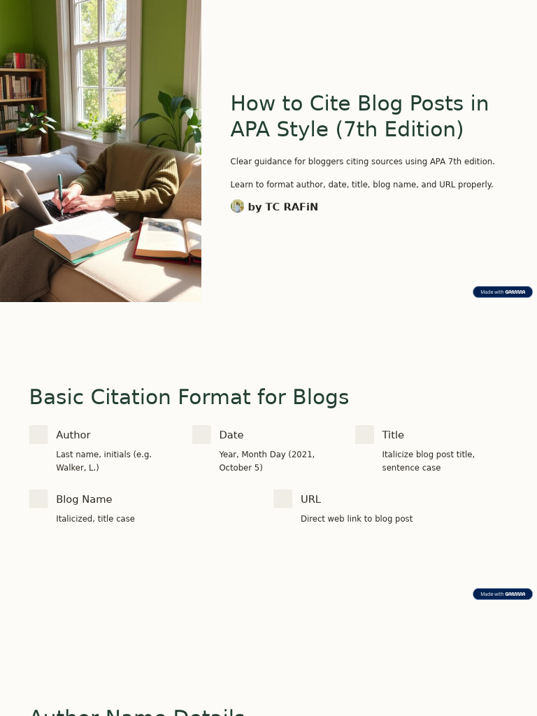 How To Cite Blog Posts in APA Style 7th Edition | PDF | Apa Style | Blog