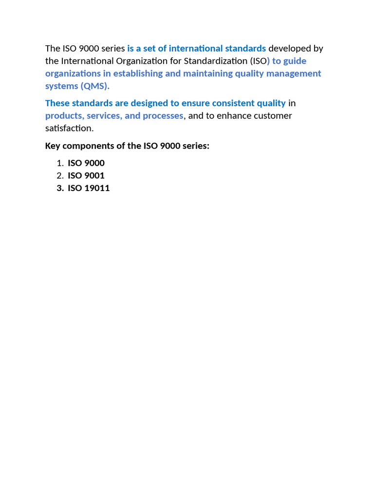 Iso 9000 Series | PDF