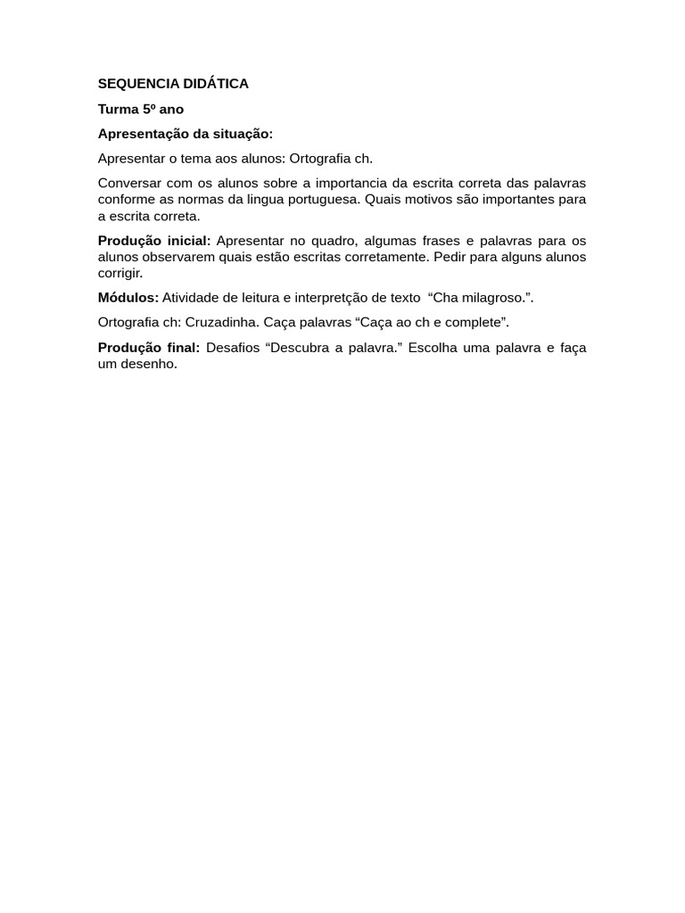 Sequencia Didática | PDF