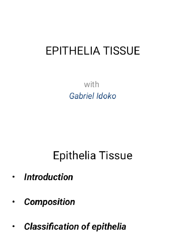 EPITHELIA TISSUE - Phoenix | PDF