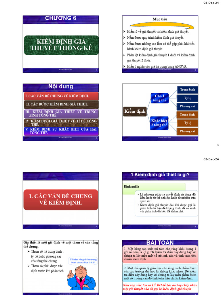 Chuong 6-Kiem Dinh Gia Thuyet Thong Ke | PDF
