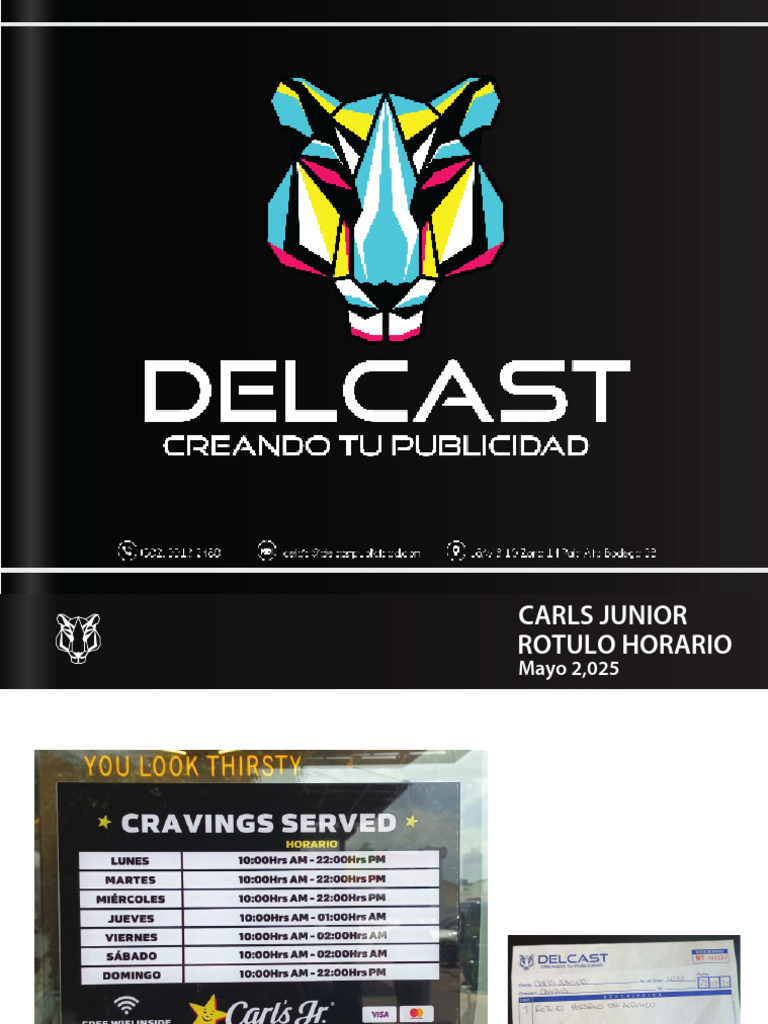 Carls Junior Rotulo Horario | PDF