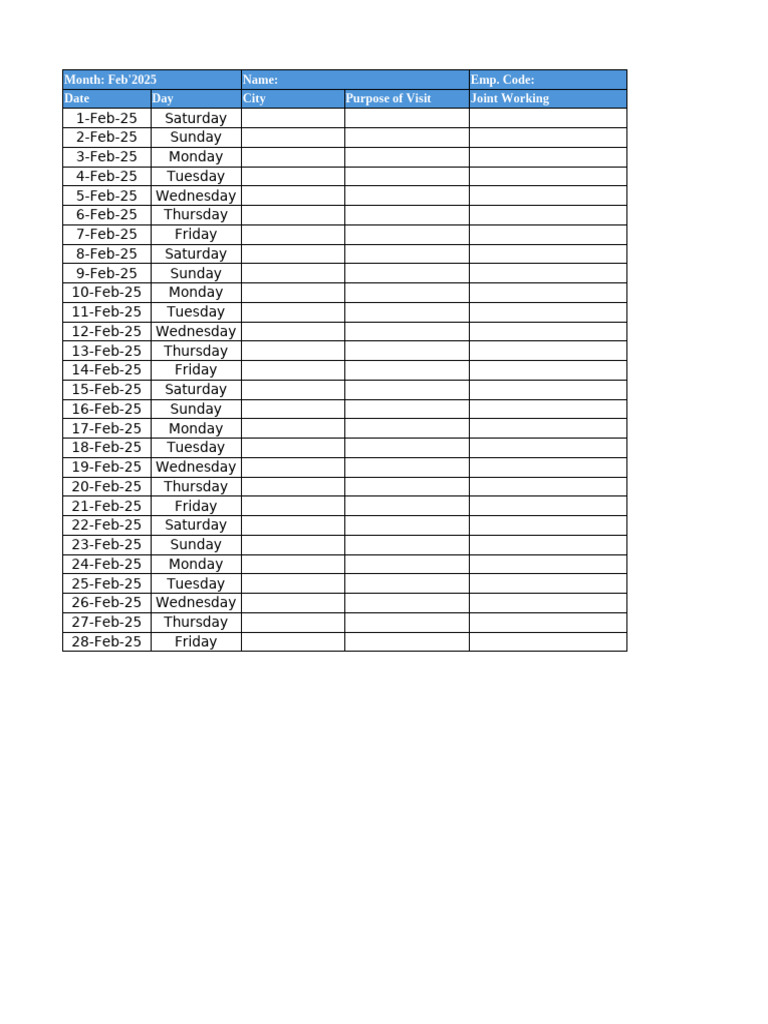 Tour Plan Format Feb'24 | PDF