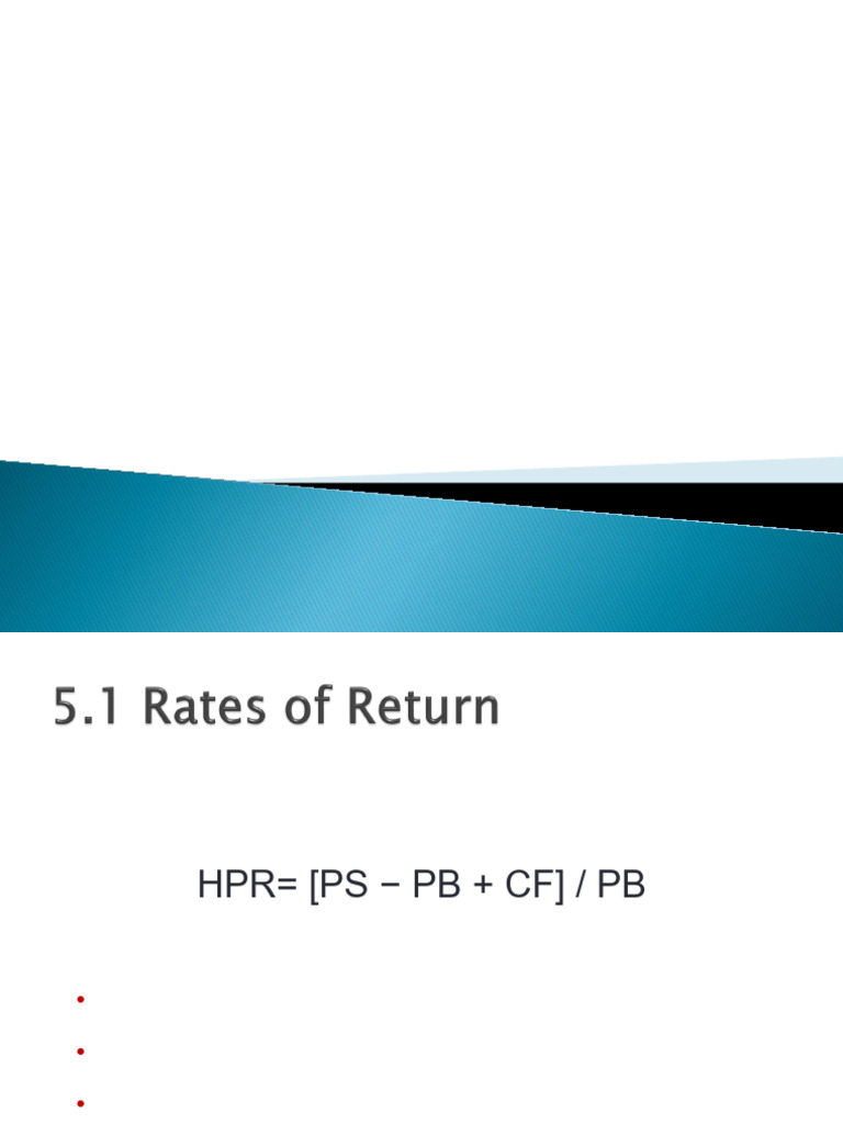 Chapter 5 Risk and Return | PDF | Value At Risk | Financial Risk