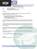 Placement Form - s2 2025 | PDF | Teacher Education | Teachers