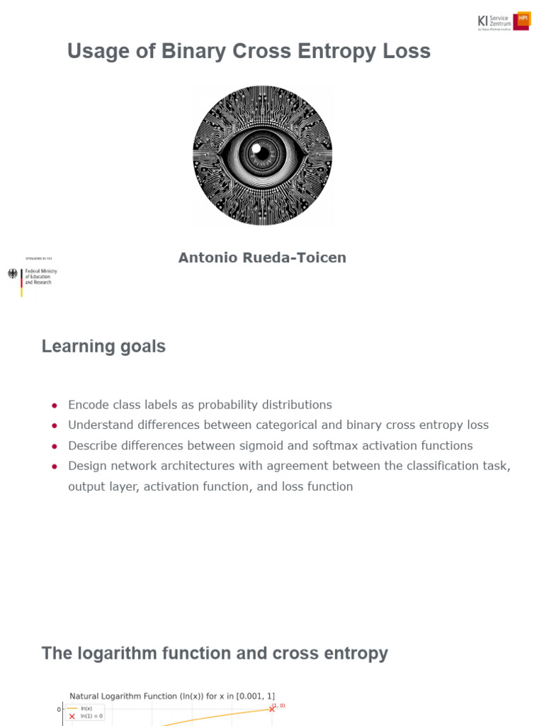 Video 14 - Binary Cross Entropy Loss | PDF | Statistical Classification ...