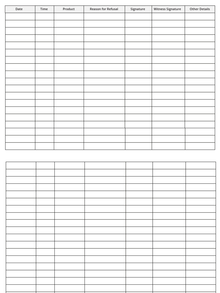 Bars Refusal Log 2025 | PDF