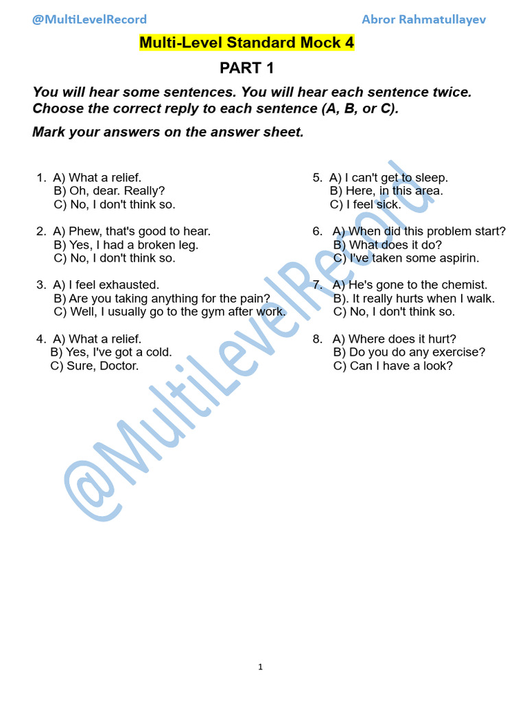 Multi-Level Standard Mock 4 - @MultiLevelRecord | PDF | Mountains | Geology