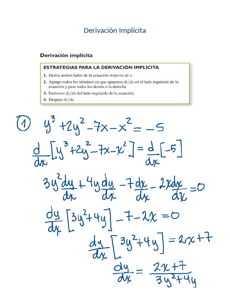 Derivacion Implicita | PDF