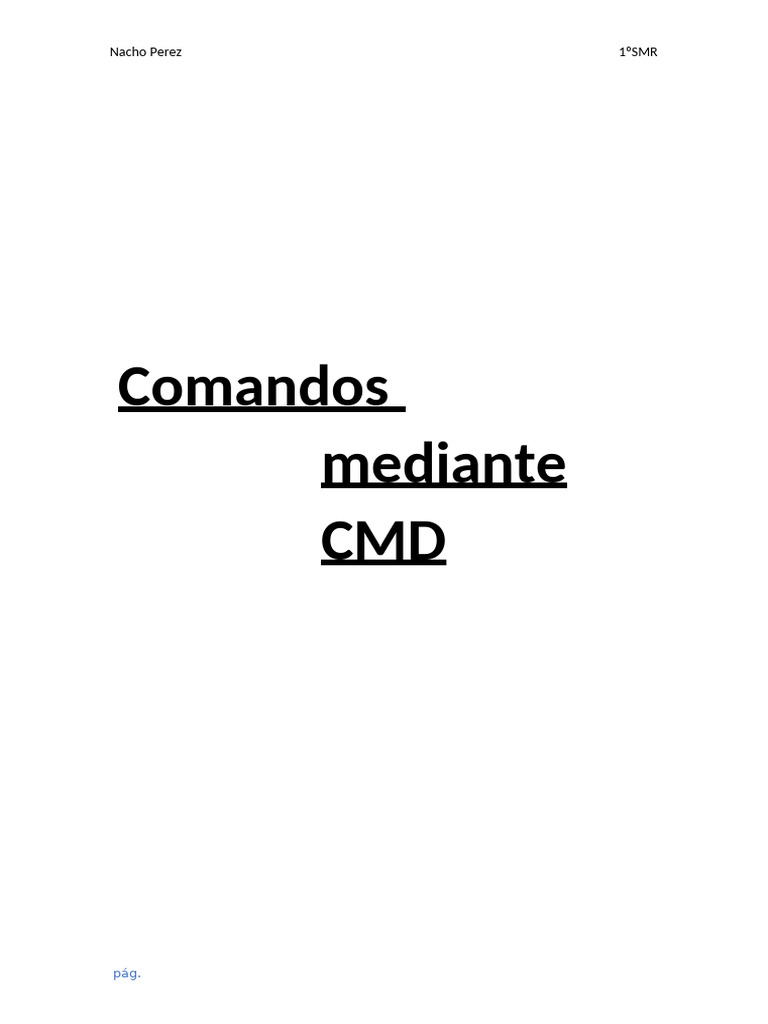 Comandos mediante CMD (2) | PDF