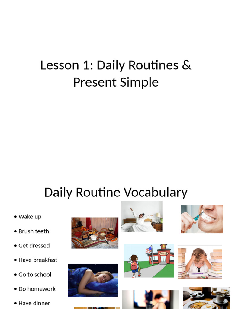 Daily Routines Lesson 1 | PDF