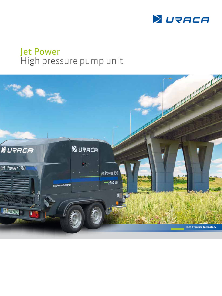 URACA Jet Power High Pressure Units | PDF | Pump | Jet Engine