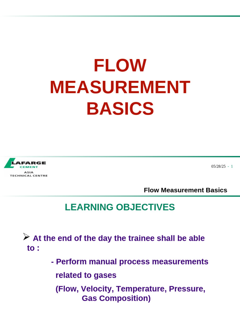 2 - Flow Measurement Basics | PDF | Flow Measurement | Pressure