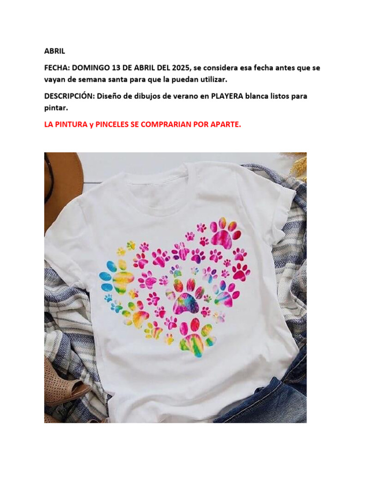 Actividad Playeras | PDF