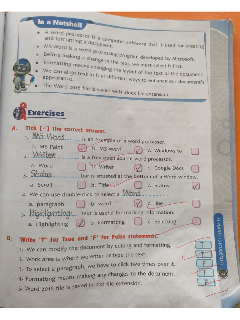 Class 3 Chapter Word Processor | PDF