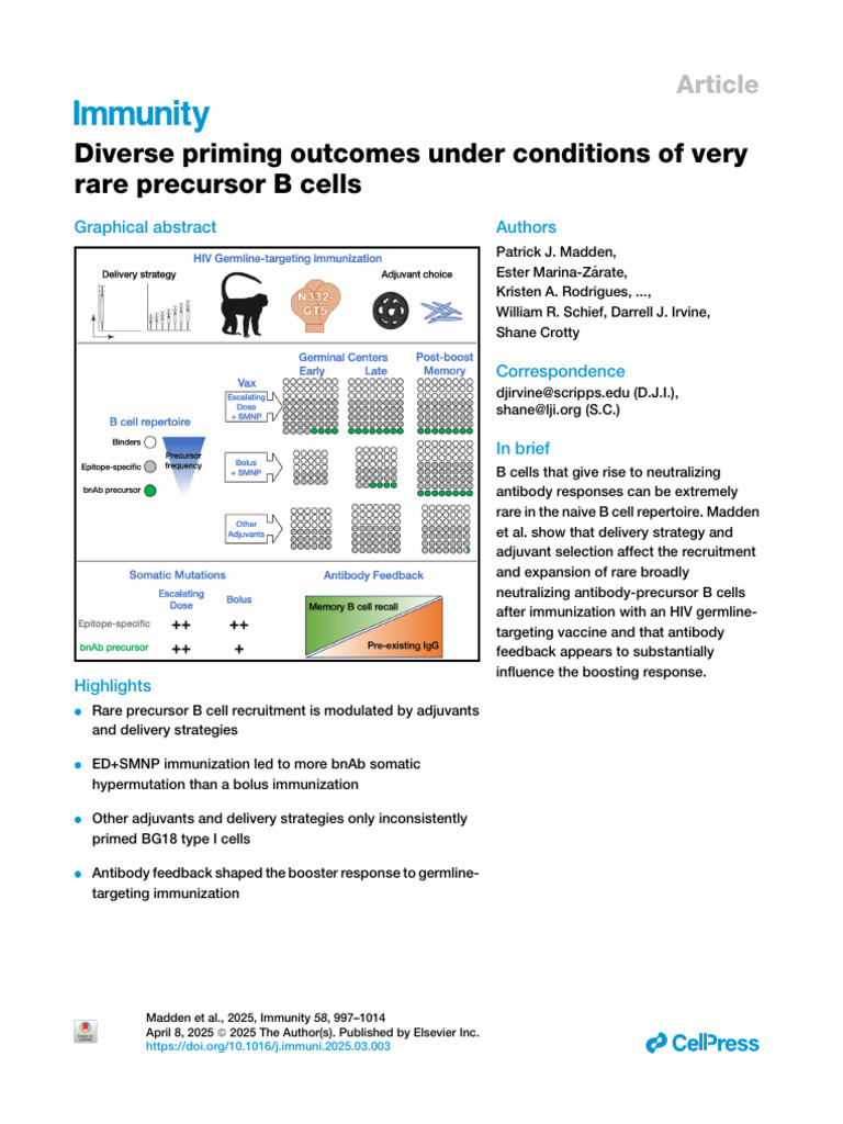 Diverse Priming | PDF | B Cell | Antigen