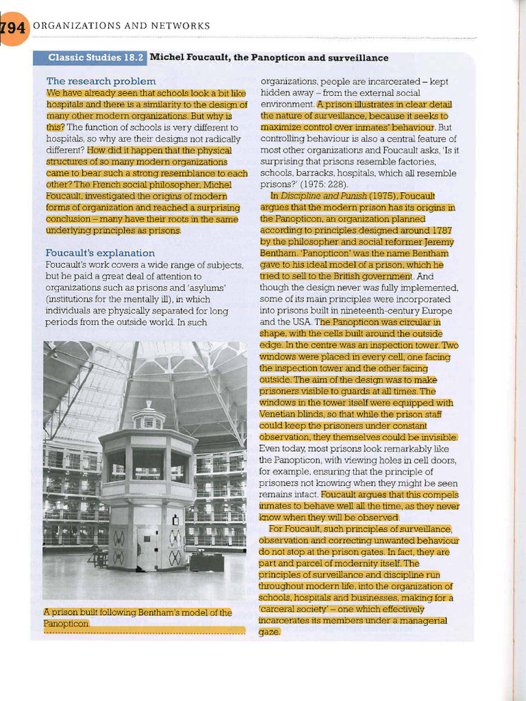 Foucault's Panopticon and Modern Surveillance | PDF | Prison