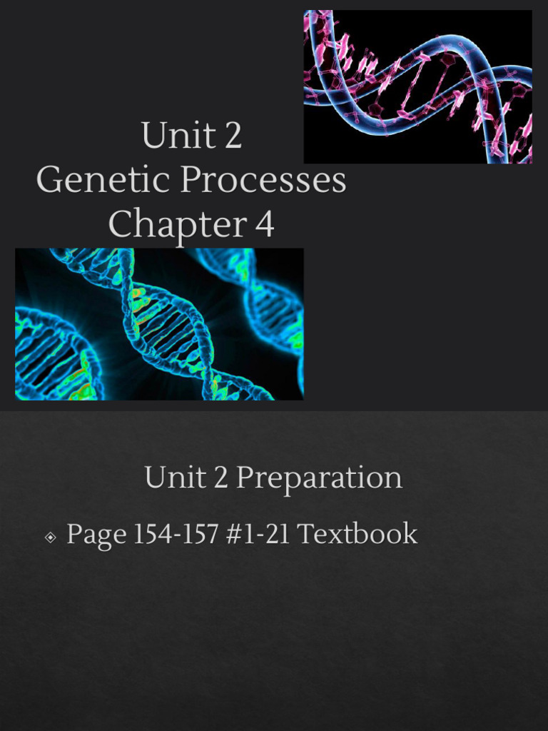 Chapter 4 Genetic Processes 2019 | PDF | Meiosis | Mitosis