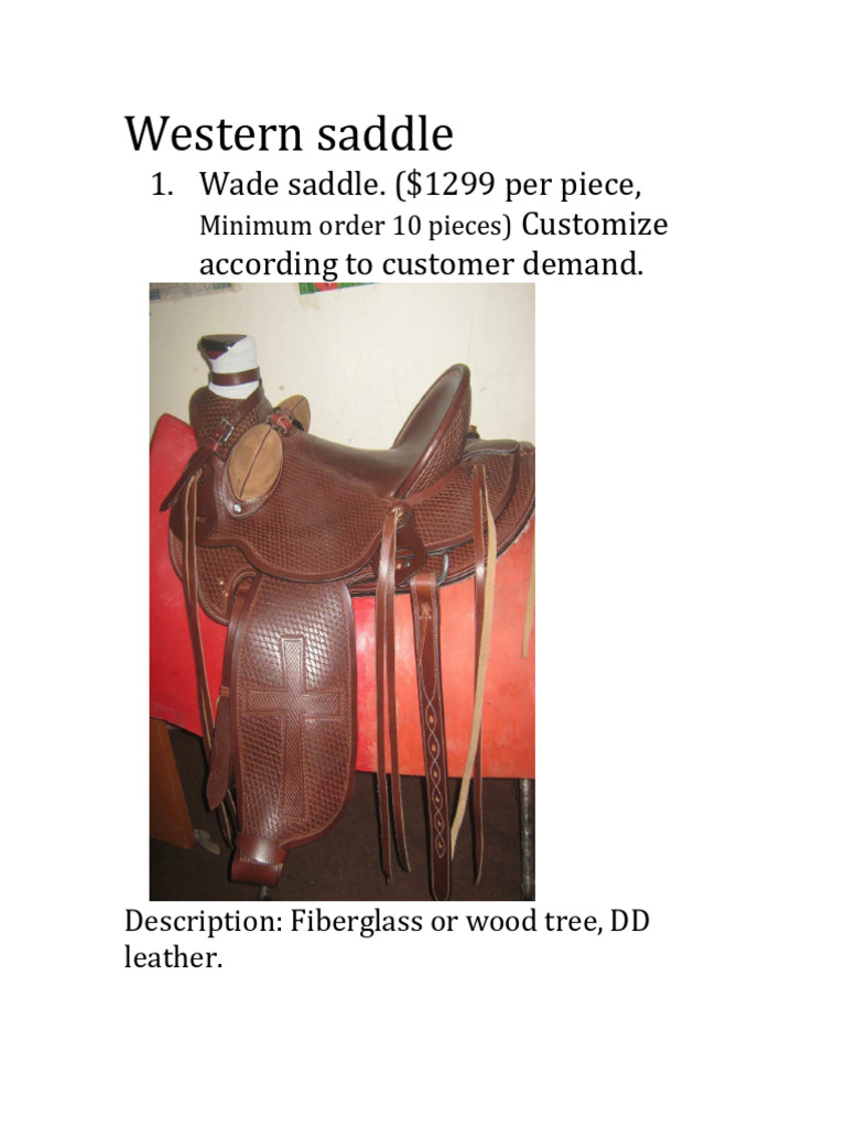 Western Saddle Designer | PDF
