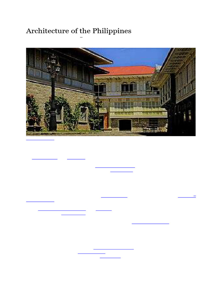 Architecture of The Philippines | PDF | Fortification | Philippines