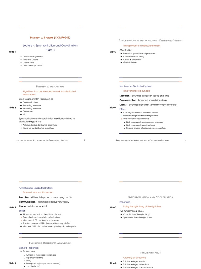 D S (Comp9243) | PDF | Distributed Computing | Synchronization