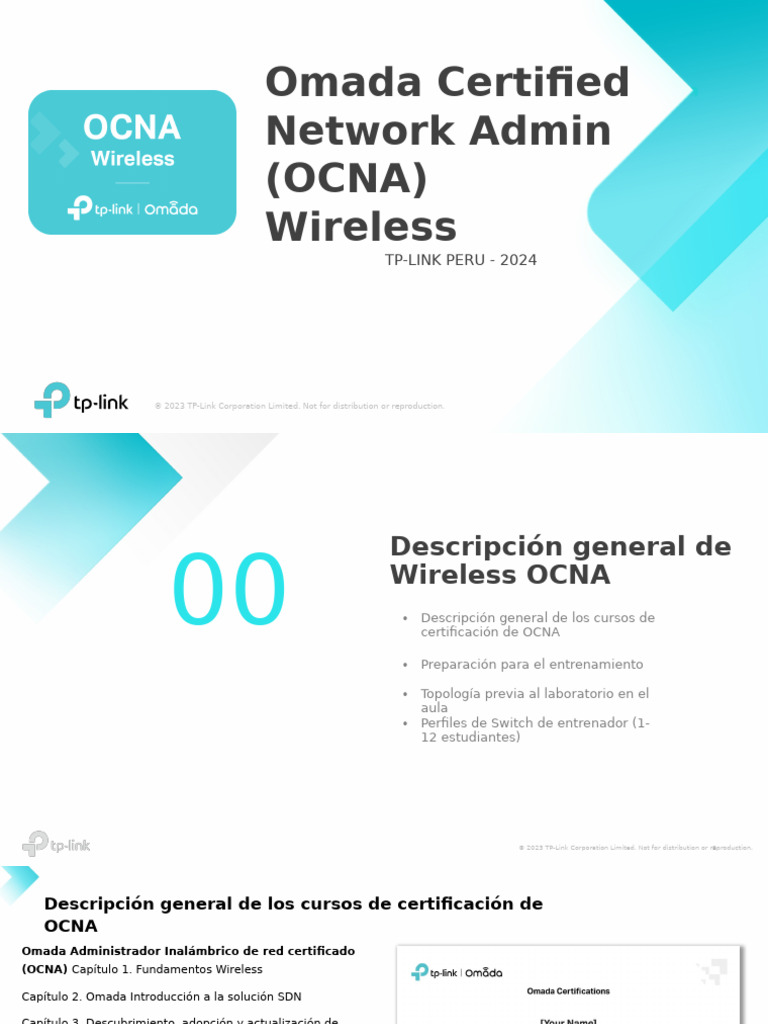 OCNA Wireless Slides v1.1.1 Spanish - Peru | PDF | Antena (Radio) | Decibel