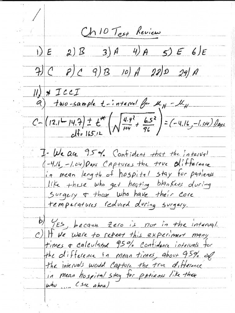 10 Chapter 10 Review - ANSWER KEY | PDF