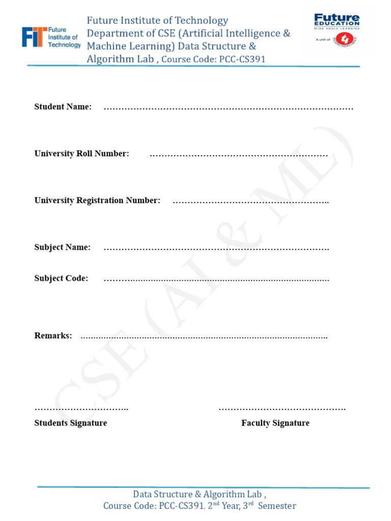 Lab Manual Format | PDF