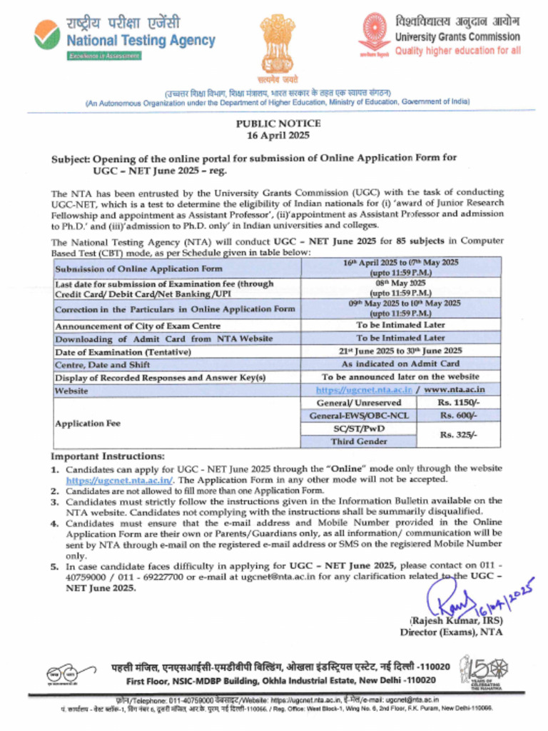 Public Notice Opening of The Online Portal For Sub - 250416 - 191526 | PDF