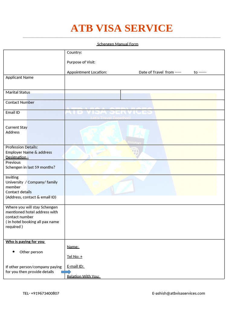 Schengen Form New | PDF