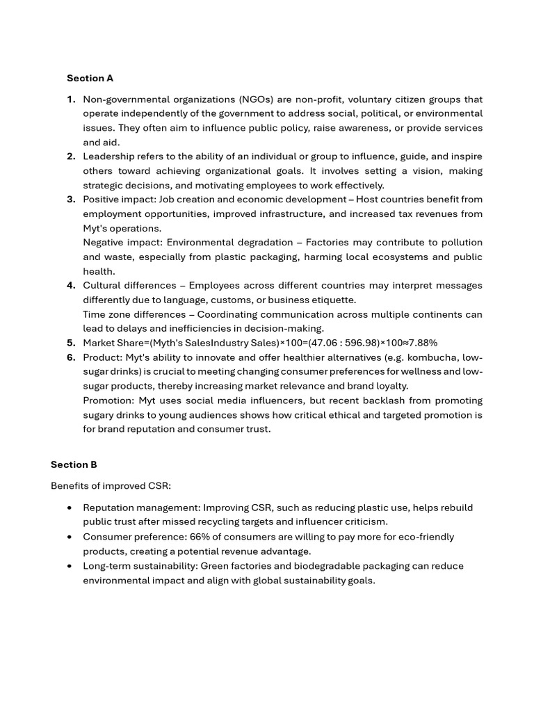 Mock Exam 1 Karin Duliakova | PDF | Corporate Social Responsibility ...