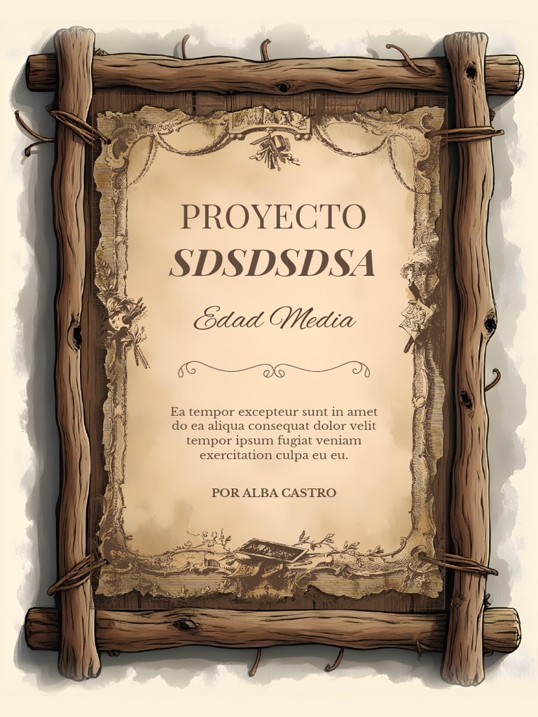 Documento A4 Portada de Proyecto de Historia Vintage Antiguo Marrón y ...