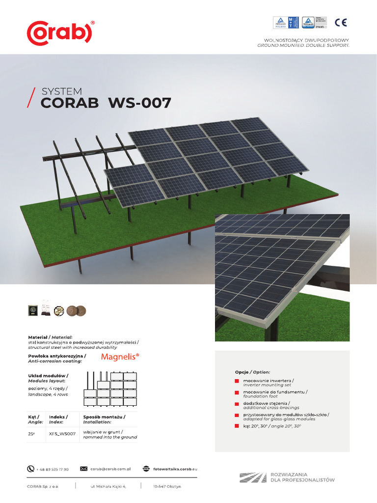 Corab WS-007 techninė specifikacija-1 | PDF